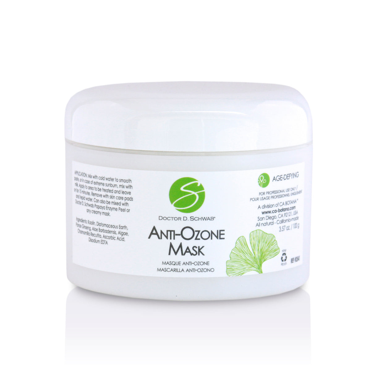 Anti-Ozone Mask -backbar – CA BOTANA INTERNATIONAL INC.